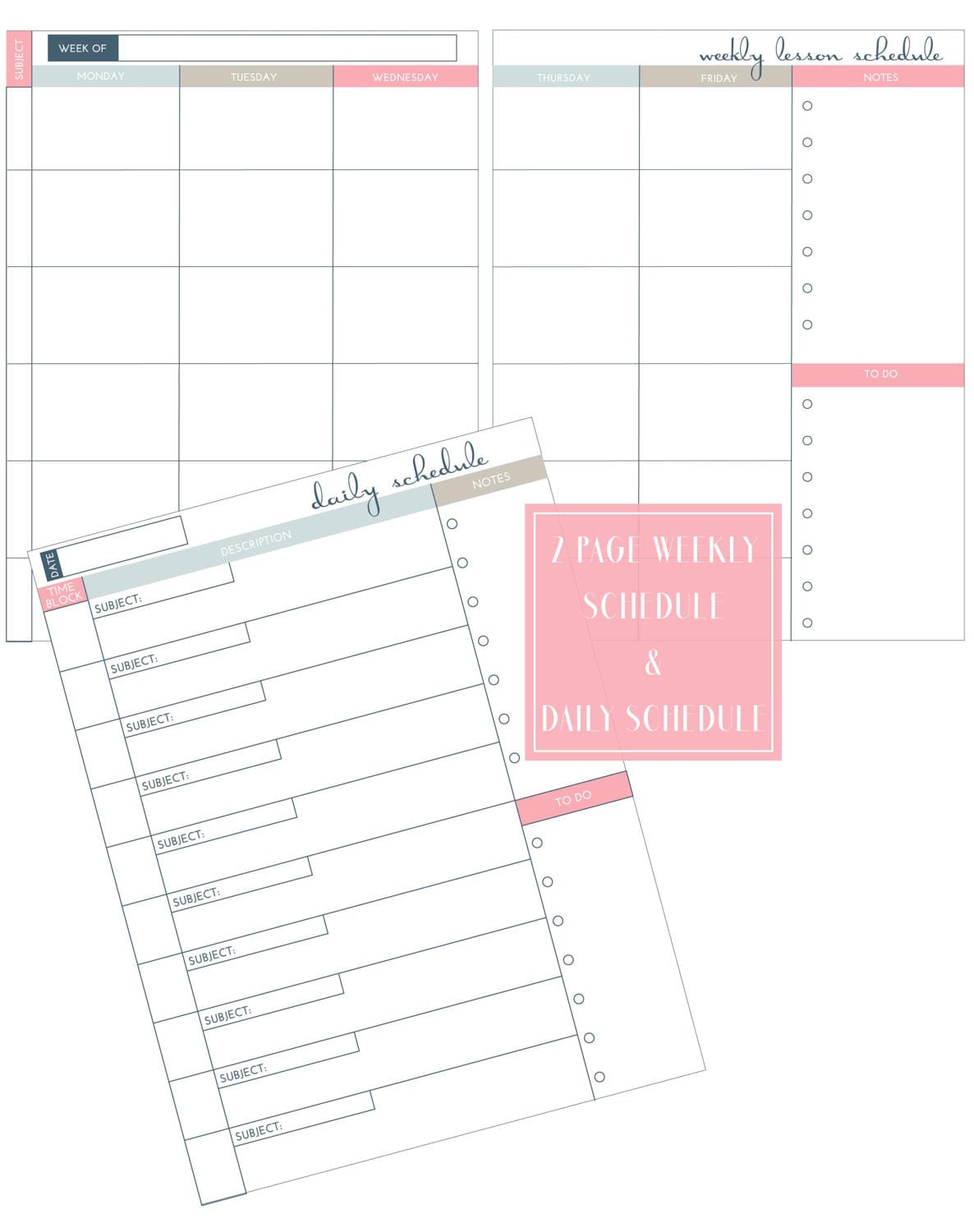 Teacher Lesson Planning Set - Teacher Organization Kit - Classroom ...