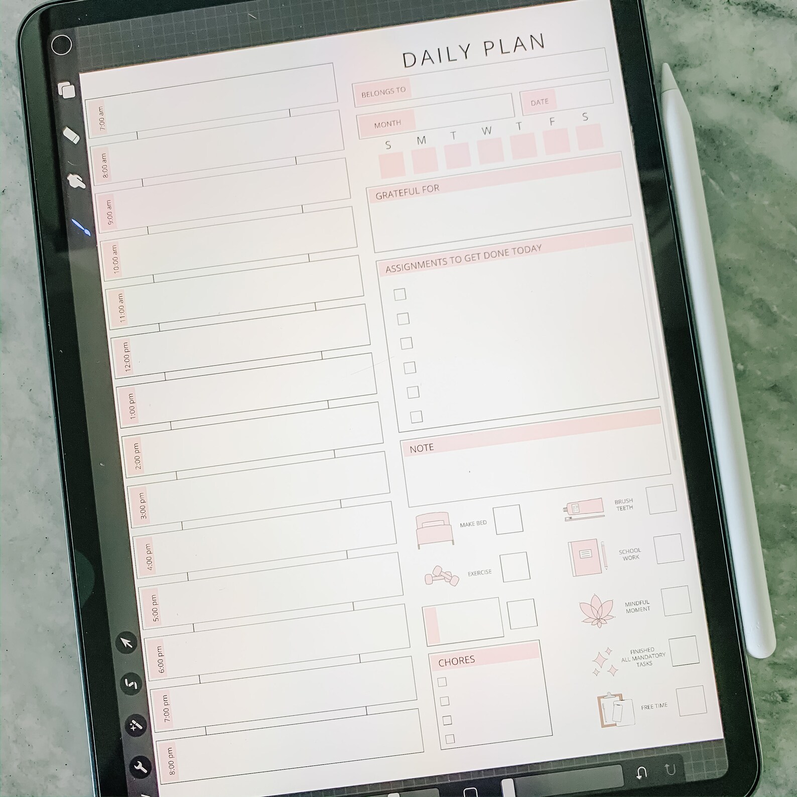 Homeschool Planner, Student Planner, Daily Schedule, Instant Download ...