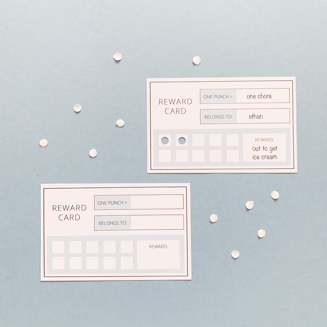 Reward Punch Card, Chore Chart Reward Card, Task Reward Card - Etsy