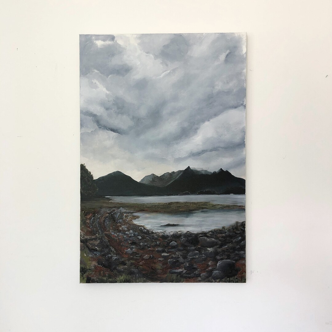 Original Painting by Marcy Chapman, Landscape Painting of Alaska, 24" X ...