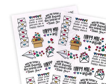 HAPPY MAIL Variety Sample Sticker Pack Package Decor 54 - Etsy