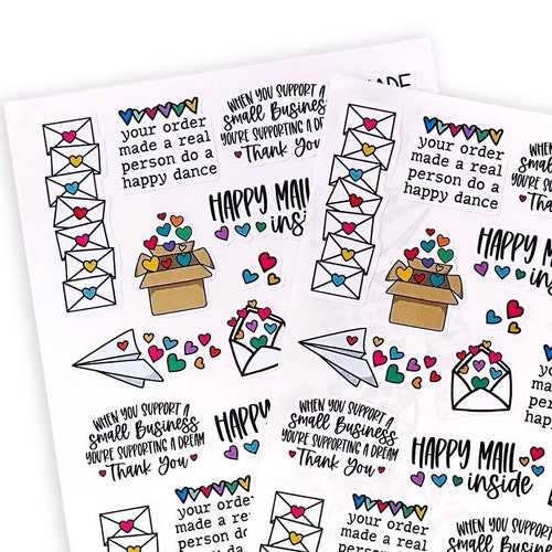 HAPPY MAIL Variety Sample Sticker Pack Package Decor 54 - Etsy