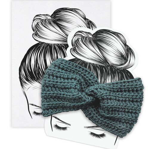 Printable Messy Bun Display Card for Ear Warmers Headbands and - Etsy