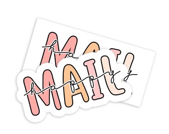 HAPPY MAIL Printable STICKERS Digital File Instant Download Snail Mail ...
