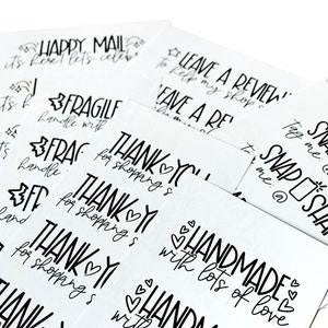 Small Business Sticker Bundle Pack 6 Varieties, 10 of Each 60 Stickers ...