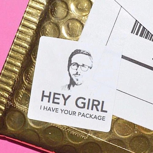 Hey Girl Small Shop Packaging Stickers Shipping Stickers - Etsy