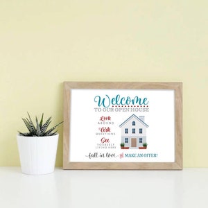 Open House Realtor Welcome Sign in Sign | Make an Offer | Instant ...