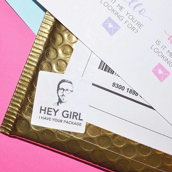 Hey Girl Small Shop Packaging Stickers Shipping Stickers - Etsy