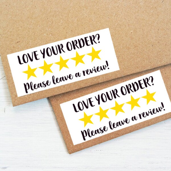 Leave a Review Card - Etsy