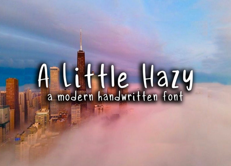 A Little Hazy A Modern Handmade Sans Sherif Font | Etsy