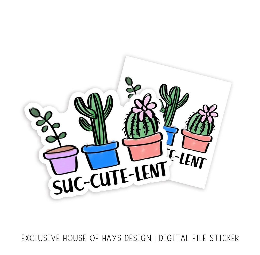 Succulent Happy Mail | Digital File Sticker - Etsy