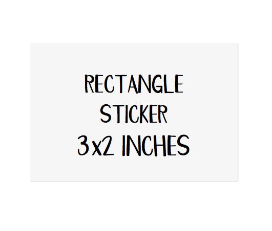 Custom Rectangle Shape Sticker Multi Use Sticker for Any | Etsy