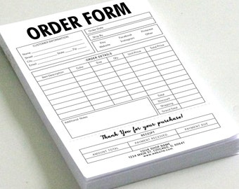 Editable Small Business Mini Order Forms SIZE 5X7 | Etsy
