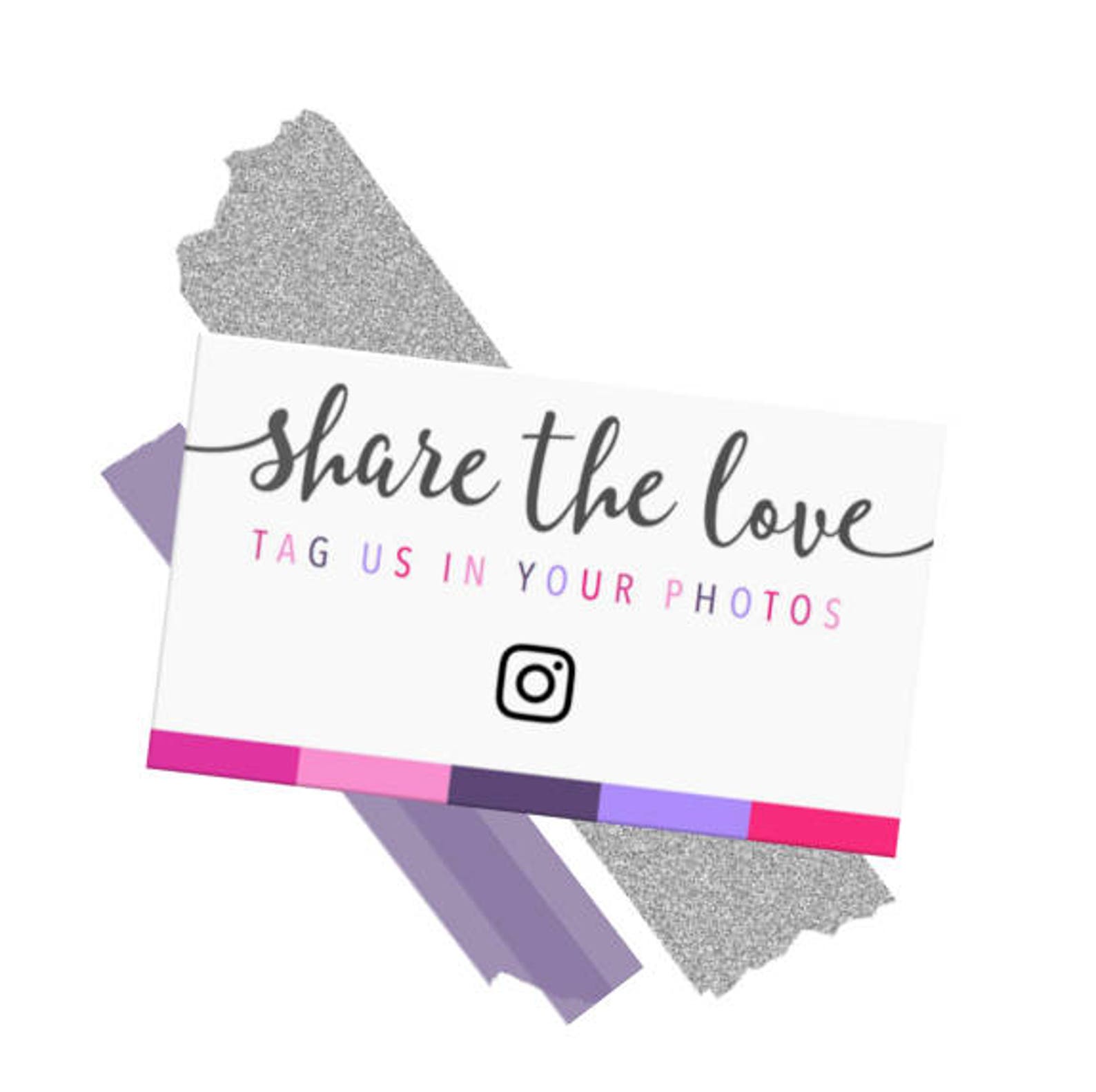 EDITABLE INSTANT DOWNLOAD Tag Us on Social Media Cards - Etsy