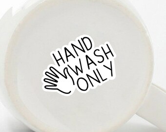 Hand Wash Only Stickers - Etsy