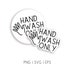PRINTABLE Sticker Hand Wash Only | DIY Instant Download - Etsy