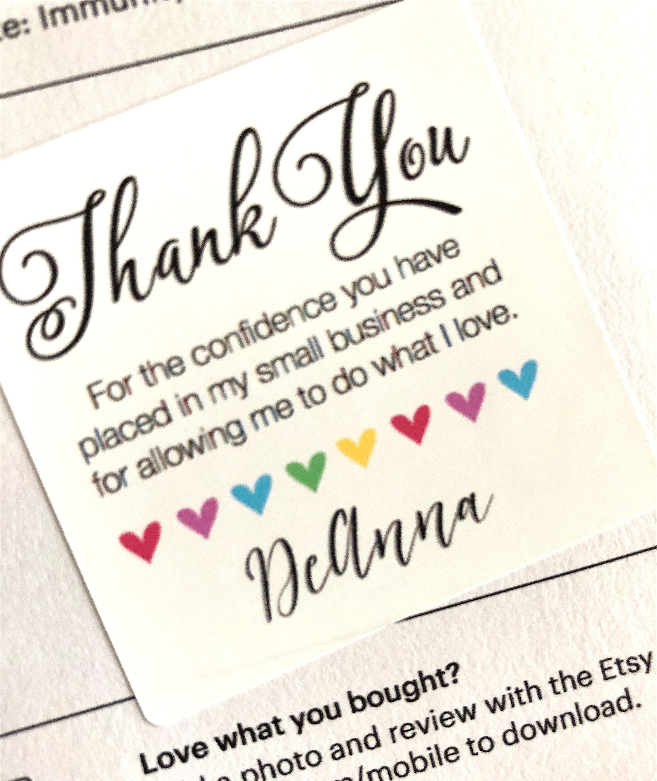 BEST SELLER Thank You Note Sticker Happy Mail Stickers for | Etsy