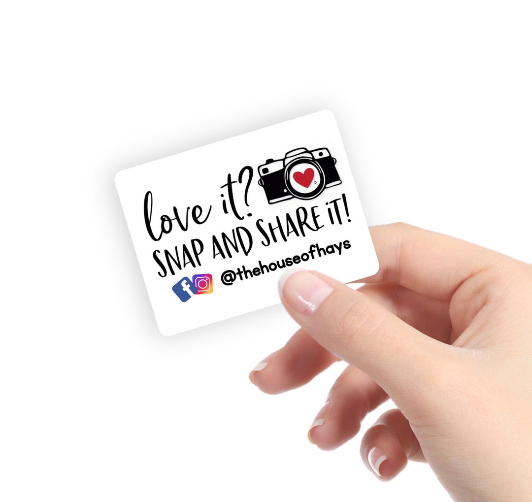 Love It Snap It Share It Social Media Stickers Happy Mail Stickers 2x1 ...