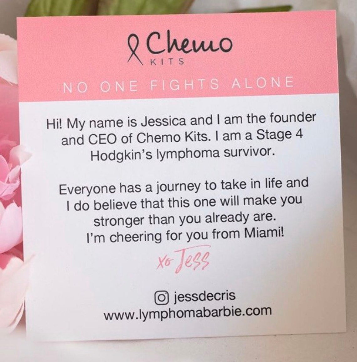 Chemo Kit Insert Cards Packaging 4x4 Inches - Etsy