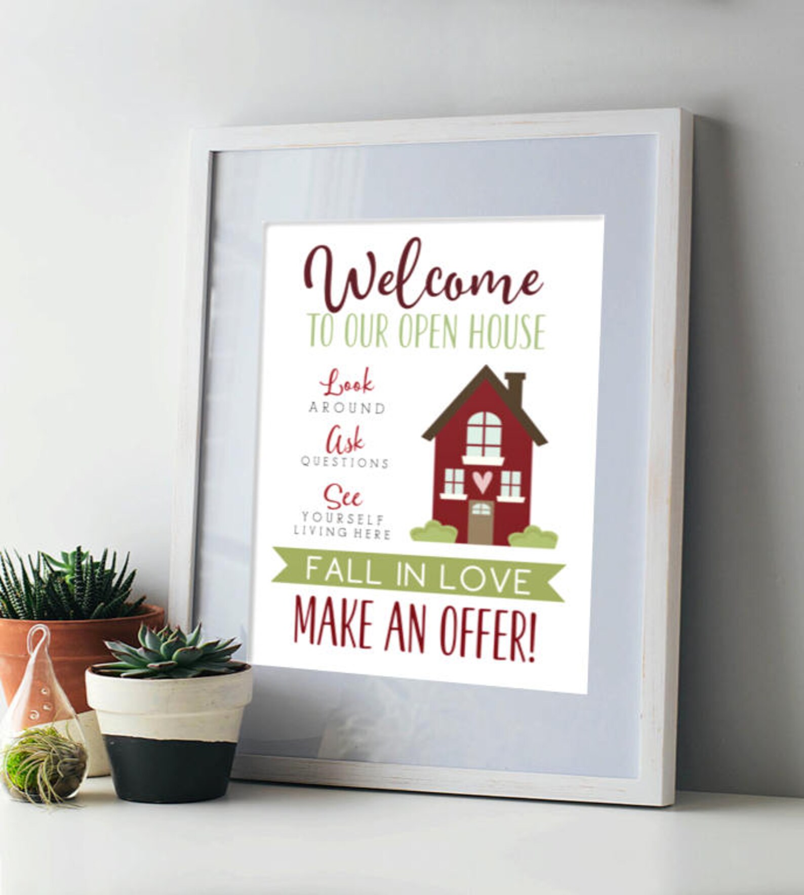 Open House Realtor Welcome Sign | Welcome to Our Open House | Make an ...