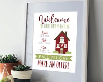 Open House Welcome Sign - Etsy