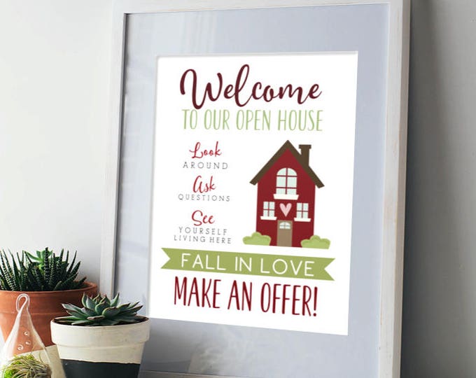 Open House Realtor Welcome Sign Welcome to Our Open House - Etsy