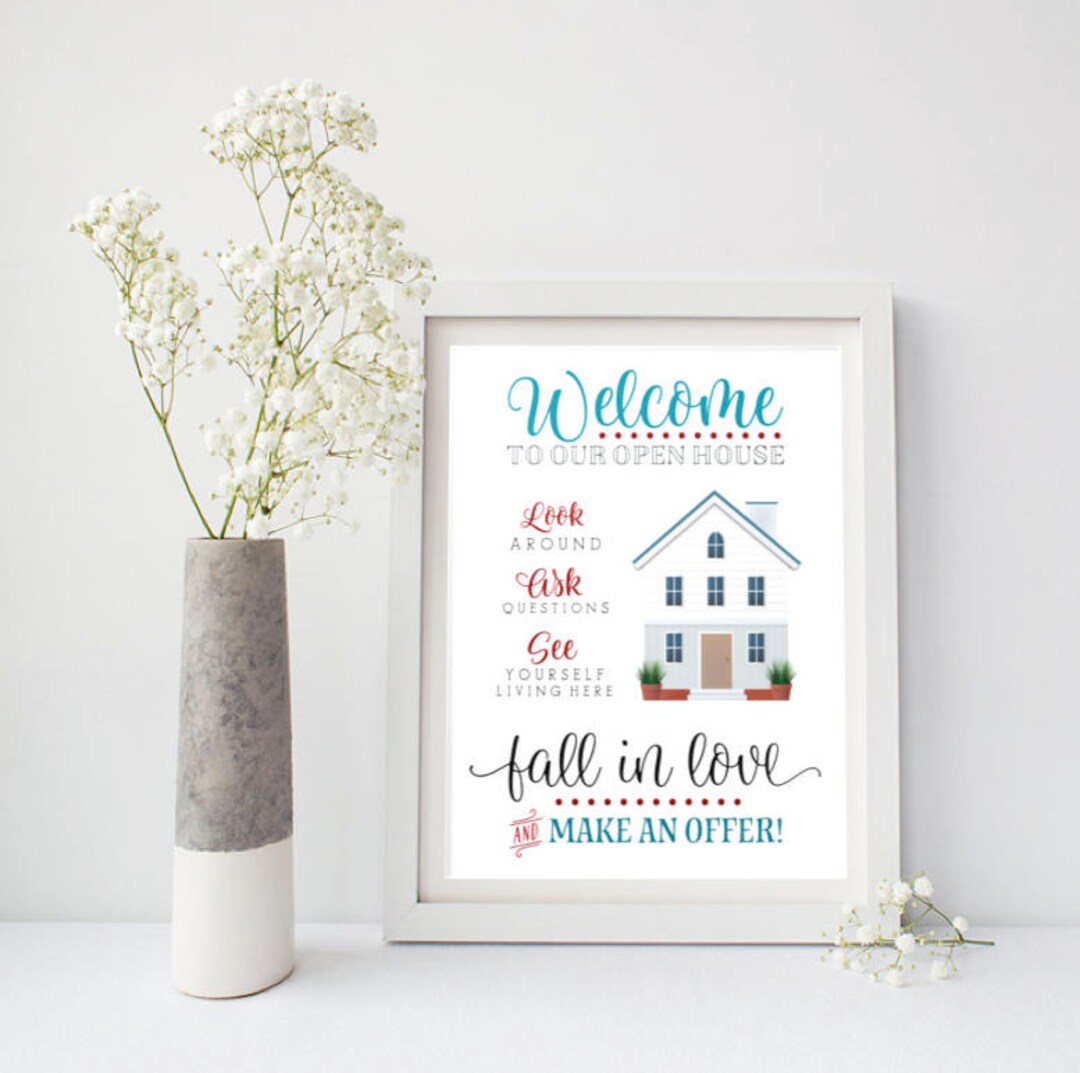 Open House Realtor Welcome Sign in Sign | Make an Offer | Instant ...