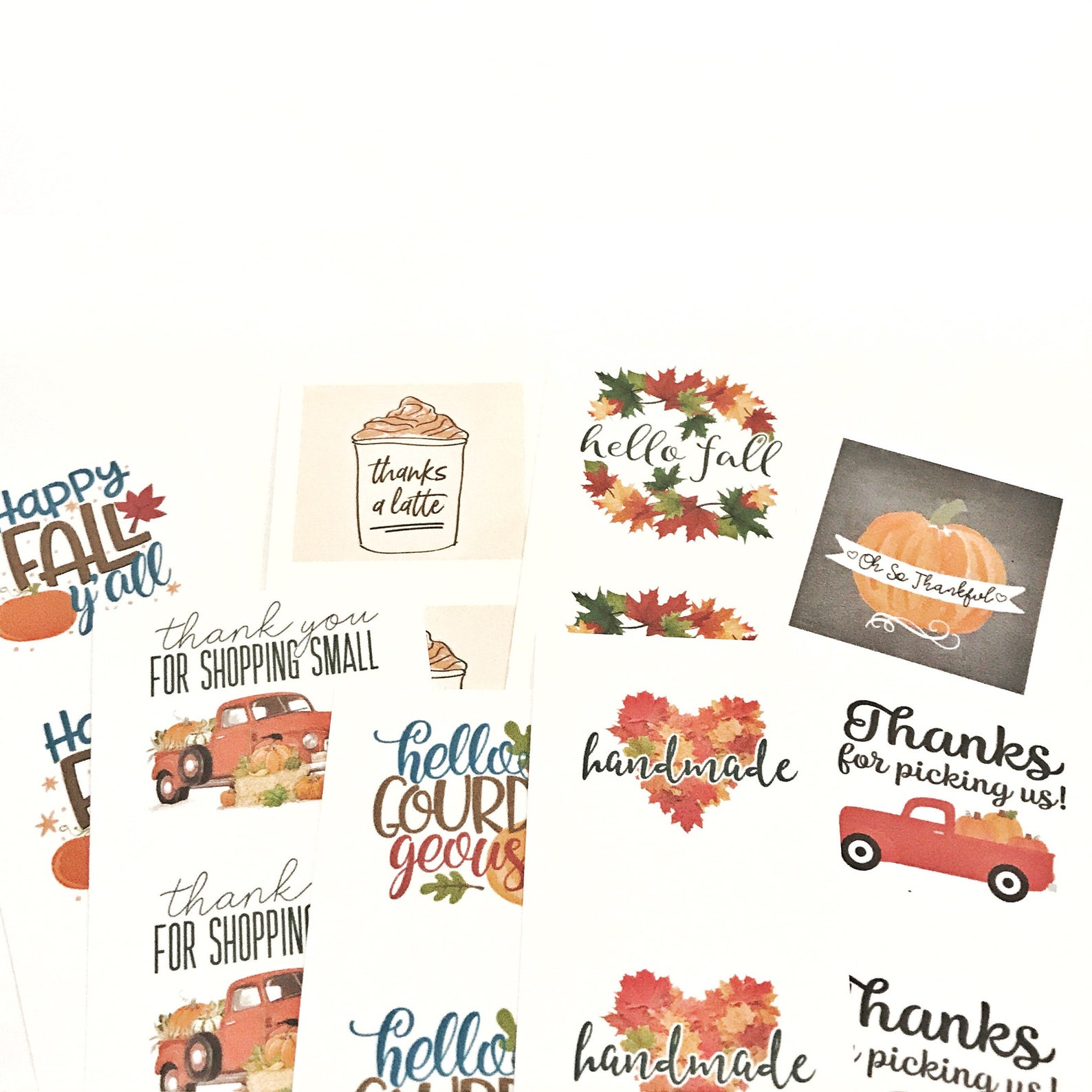Fall Theme HAPPY MAIL Variety Sticker Pack Package Decor - Etsy