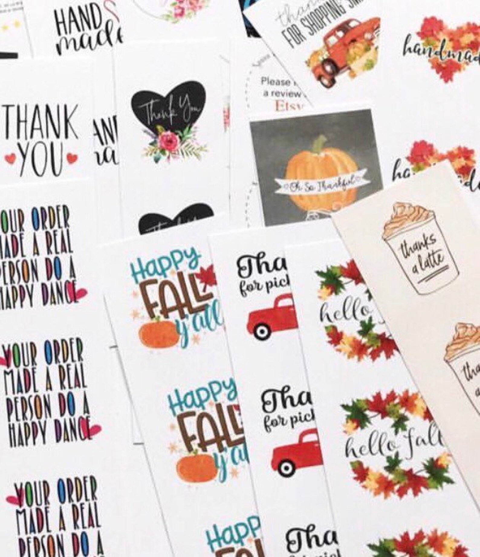 Fall Theme HAPPY MAIL Variety Sticker Pack Package Decor - Etsy