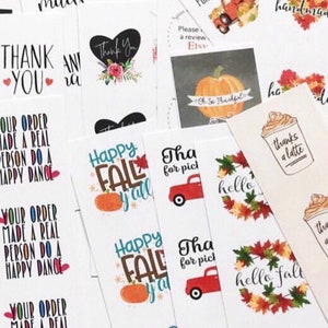 Fall Theme HAPPY MAIL Variety Sticker Pack Package Decor 24 Stickers ...
