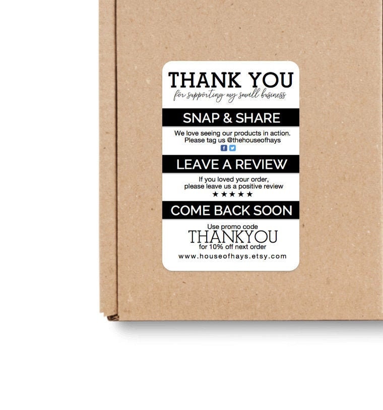 All in One Marketing Sticker Small Business Packaging - Etsy