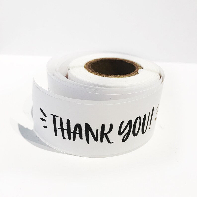 Thank You Sticker Sticker Roll Support Small Business - Etsy Canada