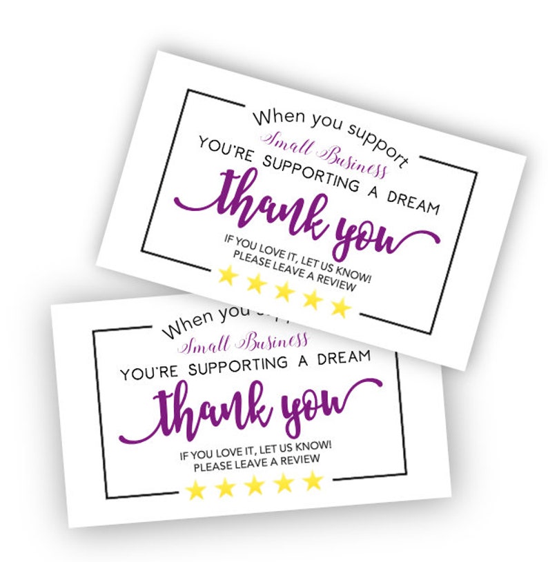 INSTANT DOWNLOAD | When You Support Small Business DIY Printable Cards ...