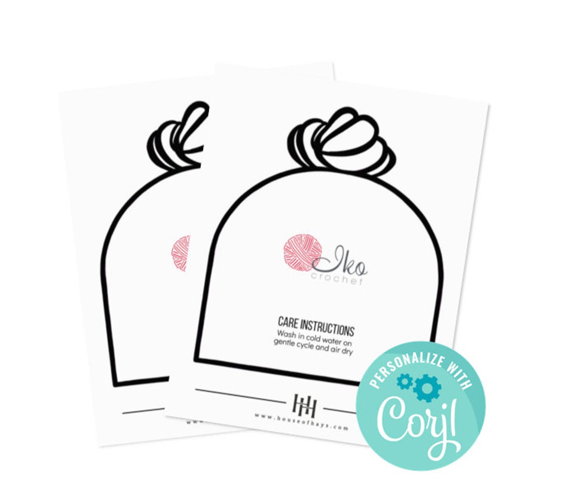 Printable Messy Bun Display Card for Hats | Personalization Option ...