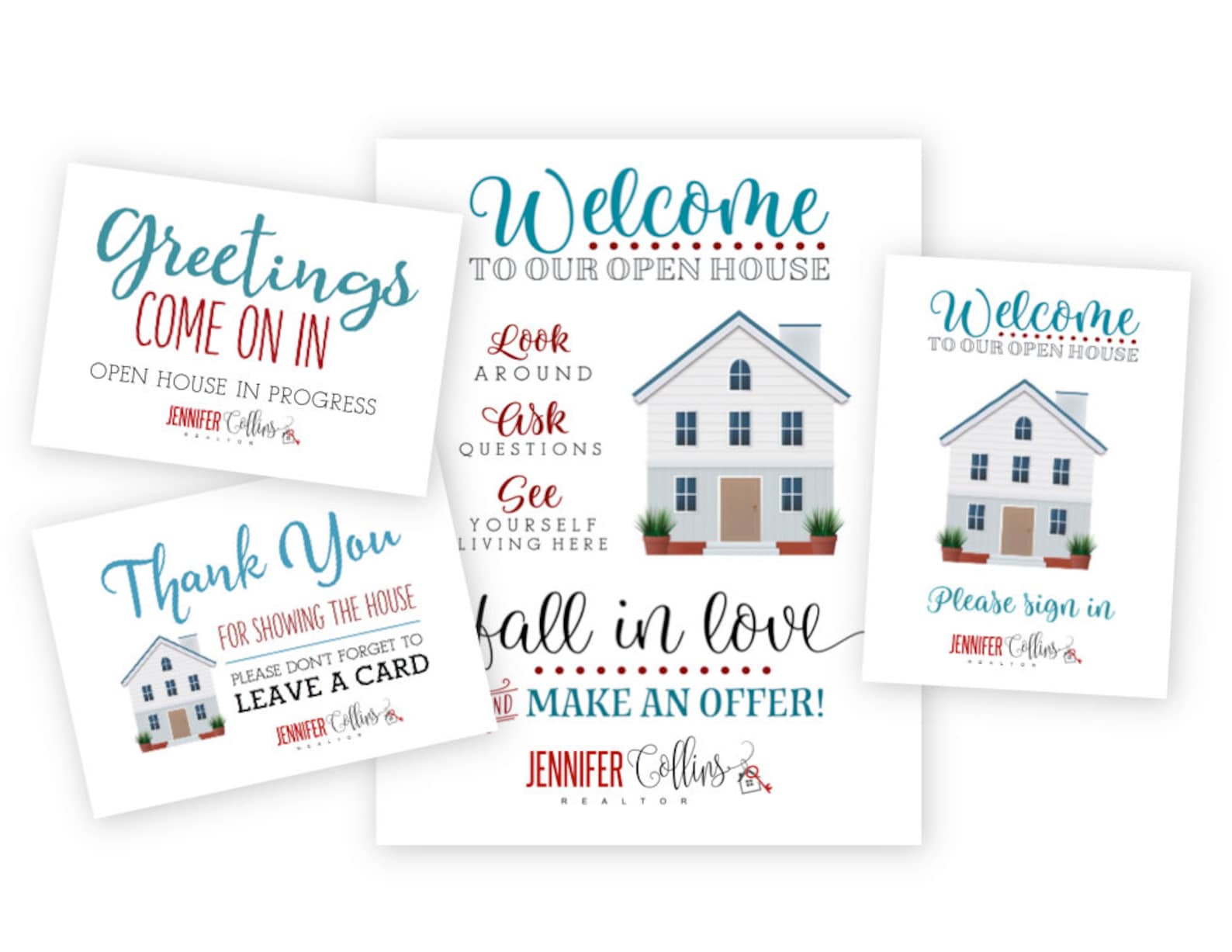 Welcome to Our Open House Printables | Customize With Your Logo ...