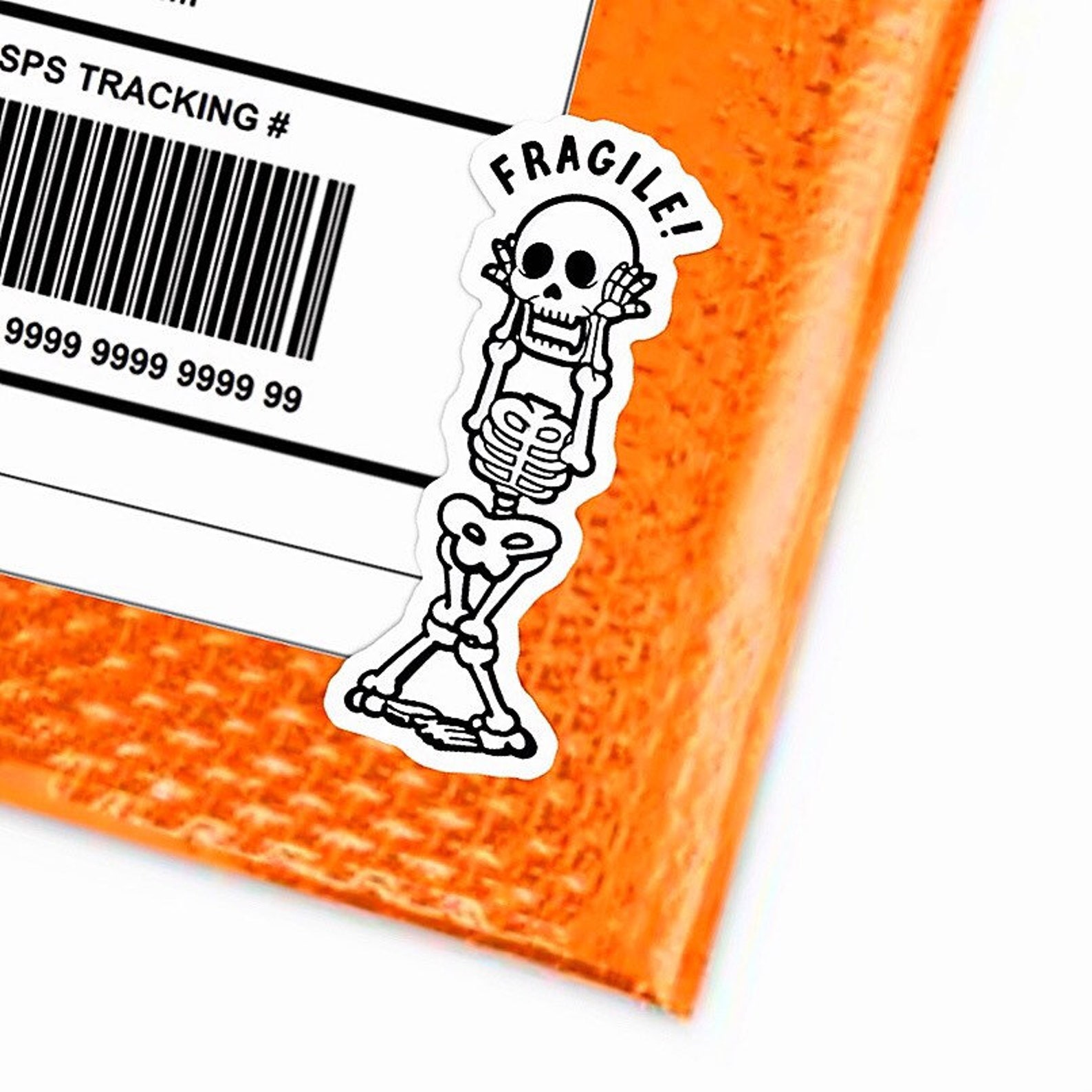 Fragile Cute Halloween Skeleton Stickers Shipping Stickers - Etsy