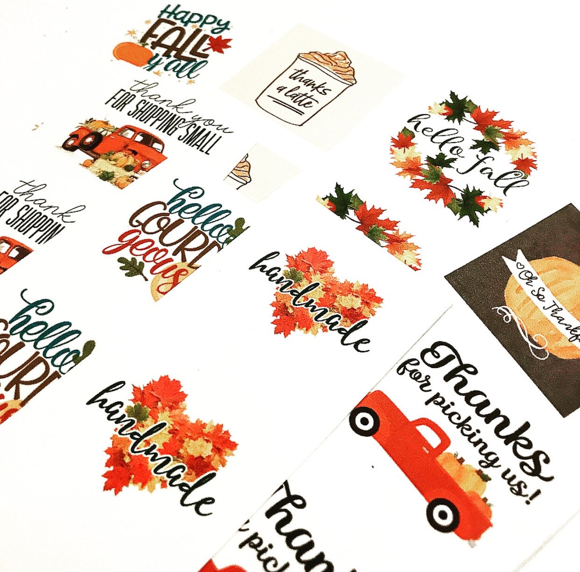 Fall Theme HAPPY MAIL Variety Sticker Pack Package Decor - Etsy