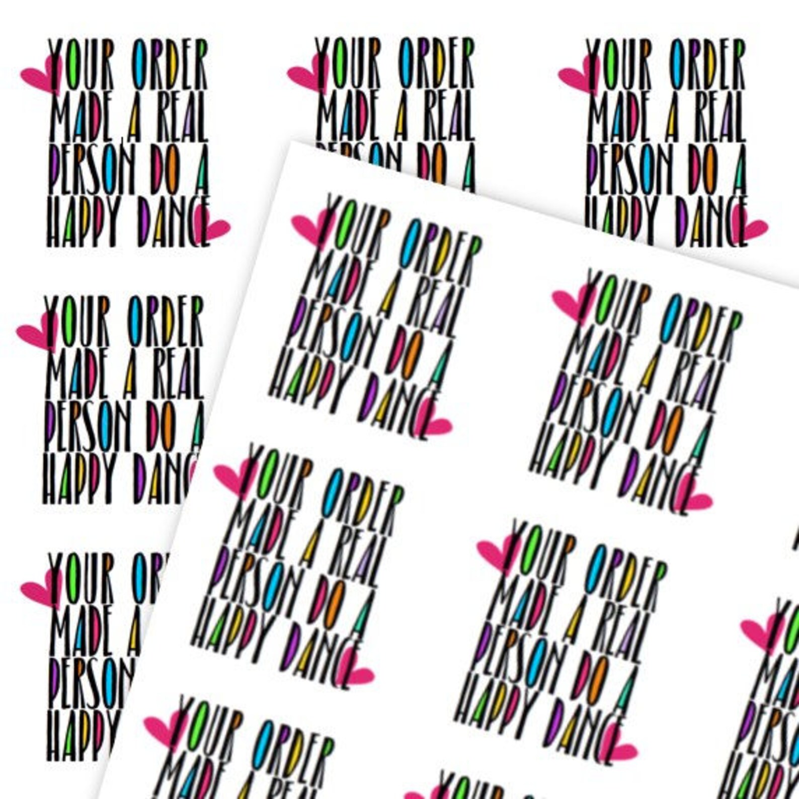 HAPPY DANCE Stickers Small Shop Packaging Stickers - Etsy