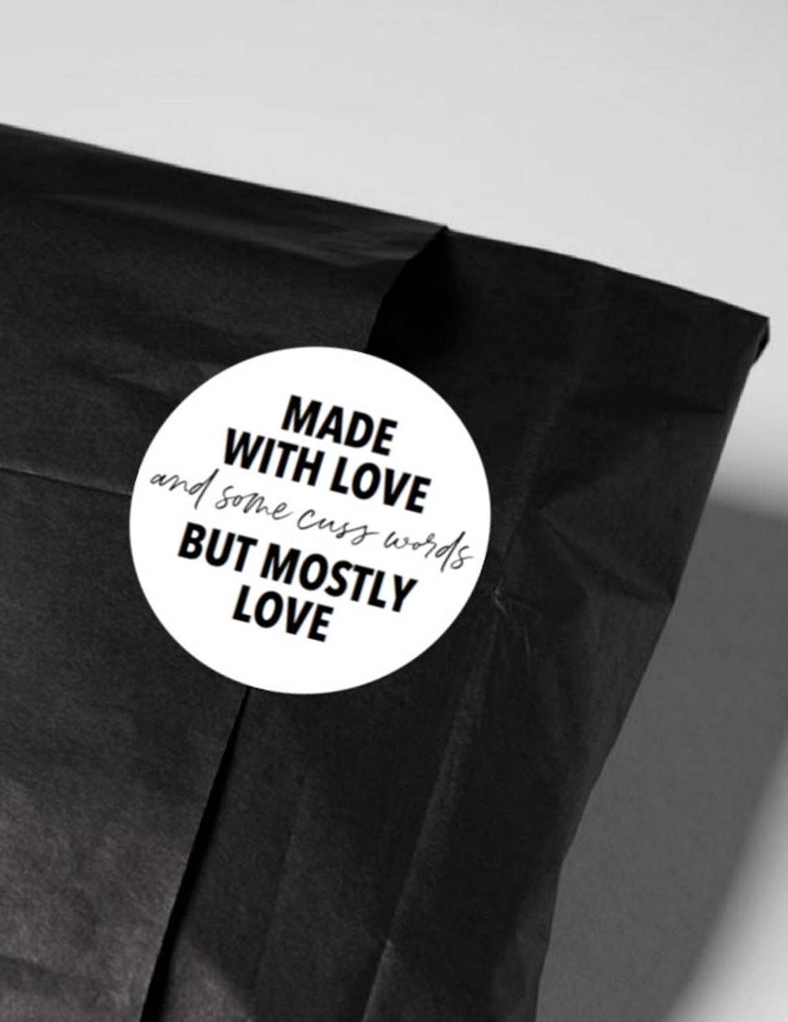 Made with Love and cuss words 30 stickers 1.5 inch | Etsy