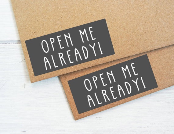 OPEN ME Already Stickers Small Shop Happy Mail Packaging | Etsy