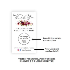 PRE DESIGNED Fall Theme Scratch off Tickets | Oh so Thankful Scratch ...