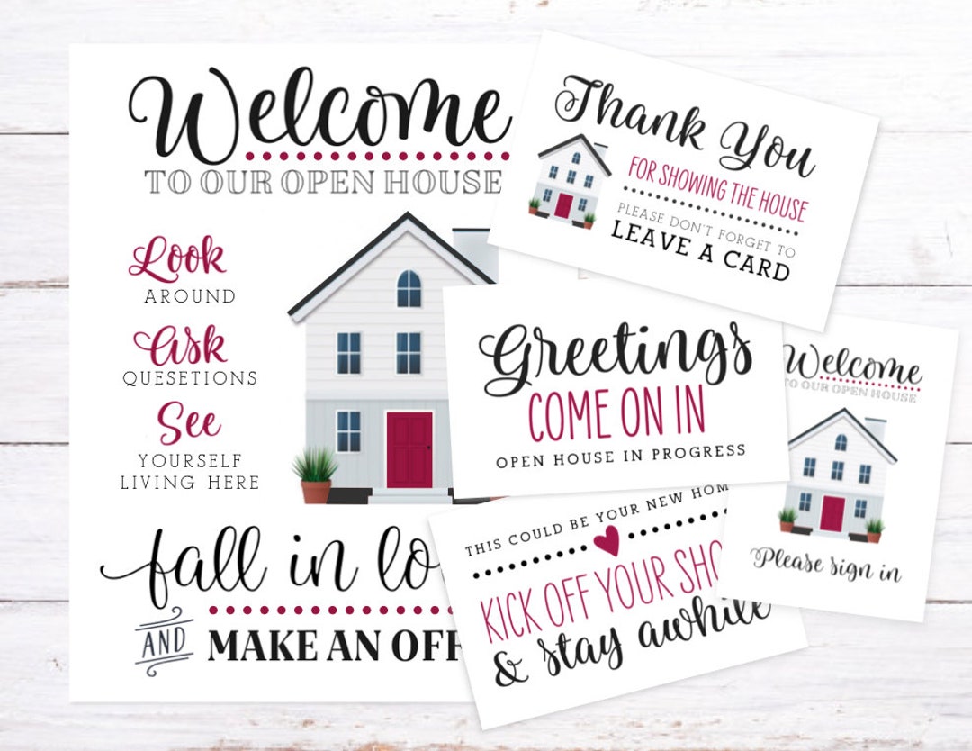 Welcome to Our Open House Printable Kit Instant Download - Etsy