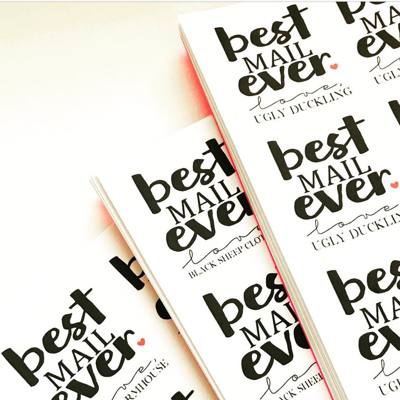 Best Mail Ever Happy Mail Packaging Stickers for Handmade - Etsy