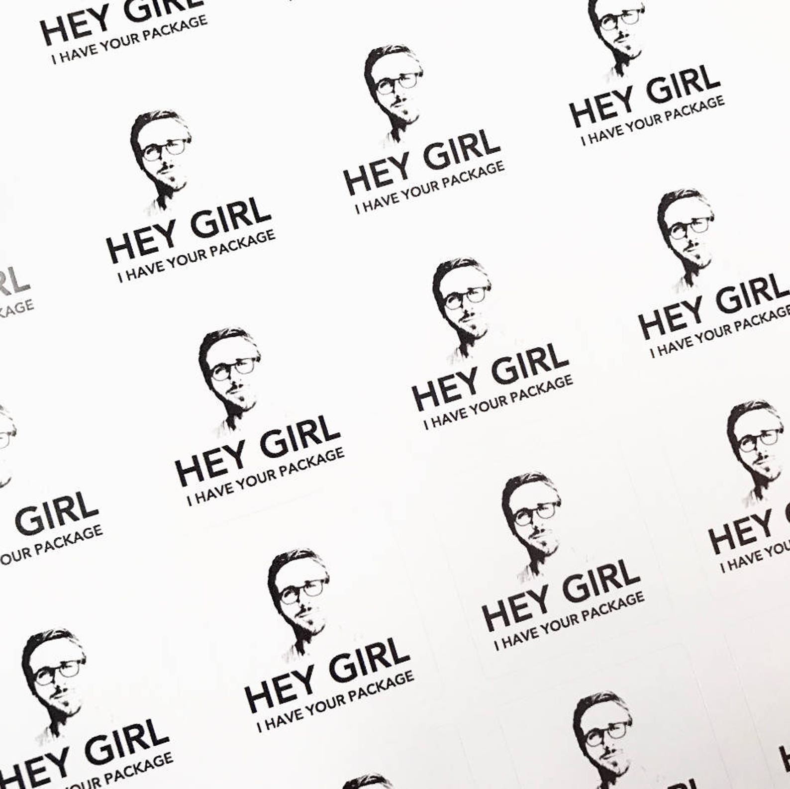 Hey Girl Small Shop Packaging Stickers Shipping Stickers - Etsy