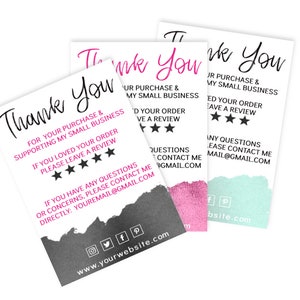 Create Your Own Inserts | Small Business Thank You Insert Cards ...