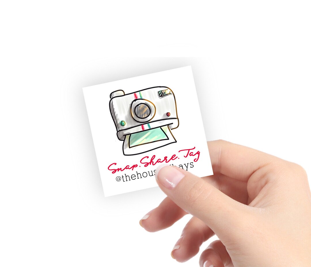 Snap.share.tag Social Media Stickers Small Shop Packaging Stickers ...