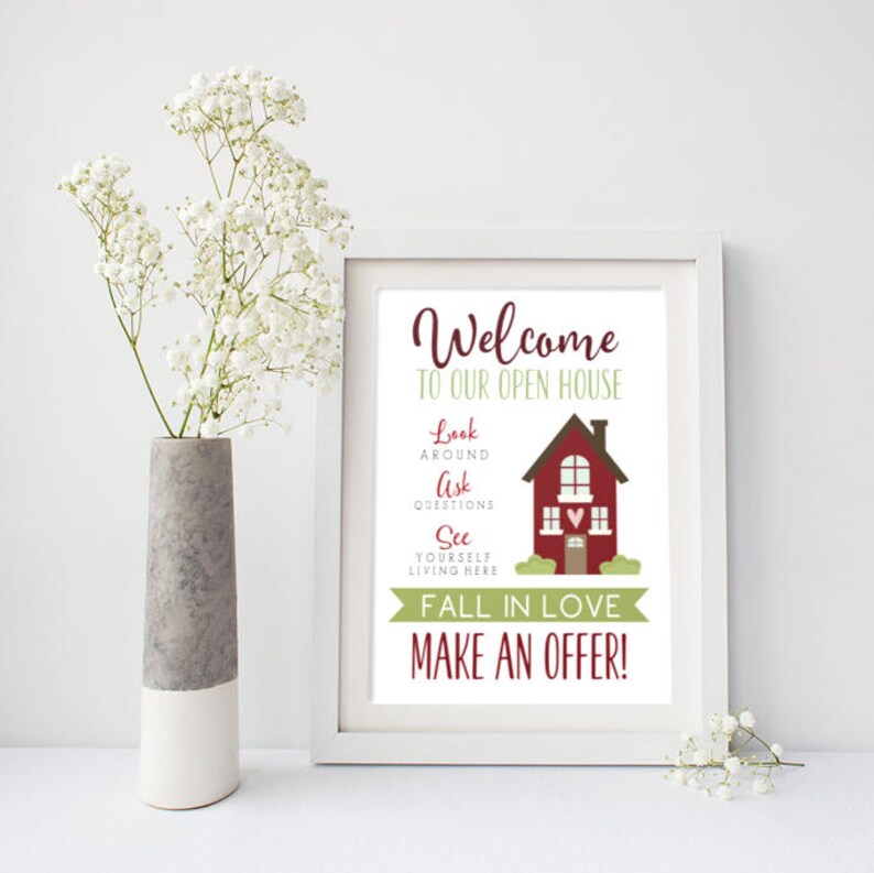 Open House Realtor Welcome Sign Welcome to Our Open House | Etsy