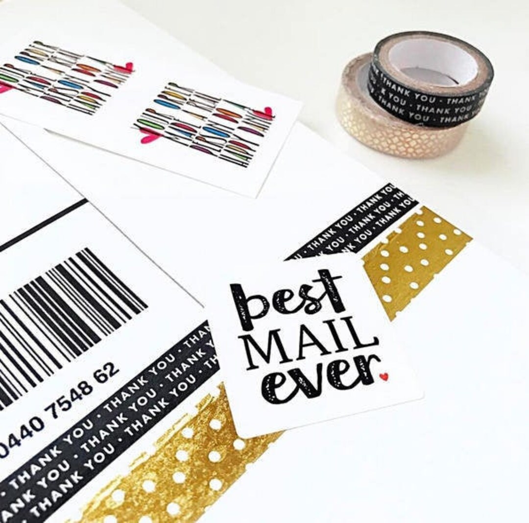 Best Mail Ever Happy Mail Packaging Stickers for Handmade - Etsy