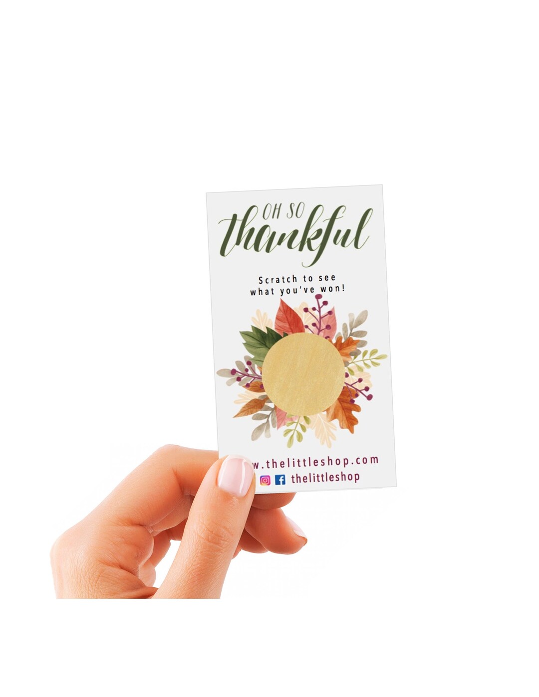 PRE DESIGNED Fall Theme Scratch off Tickets | Oh so Thankful Scratch ...