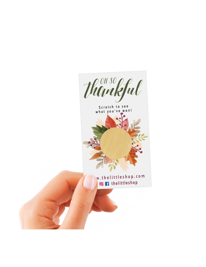 PRE DESIGNED Fall Theme Scratch off Tickets Oh so Thankful - Etsy